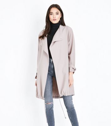 Pale Pink Waterfall Duster Jacket | New Look