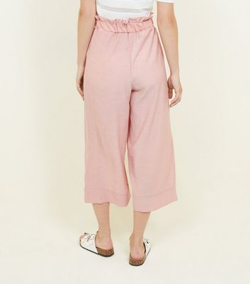 Coral cropped trousers store