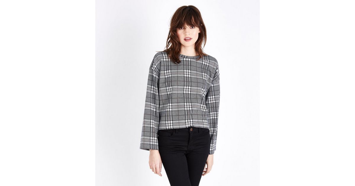Black Check Sweatshirt | New Look