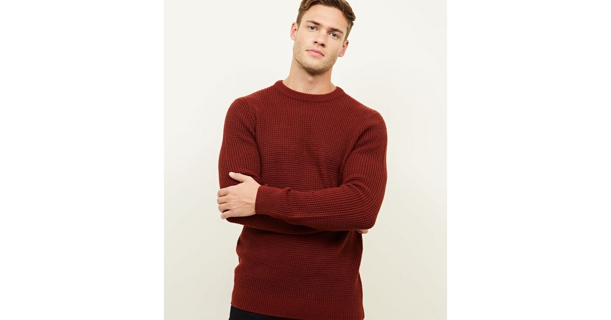 Rust Tuck Stitch Jumper | New Look