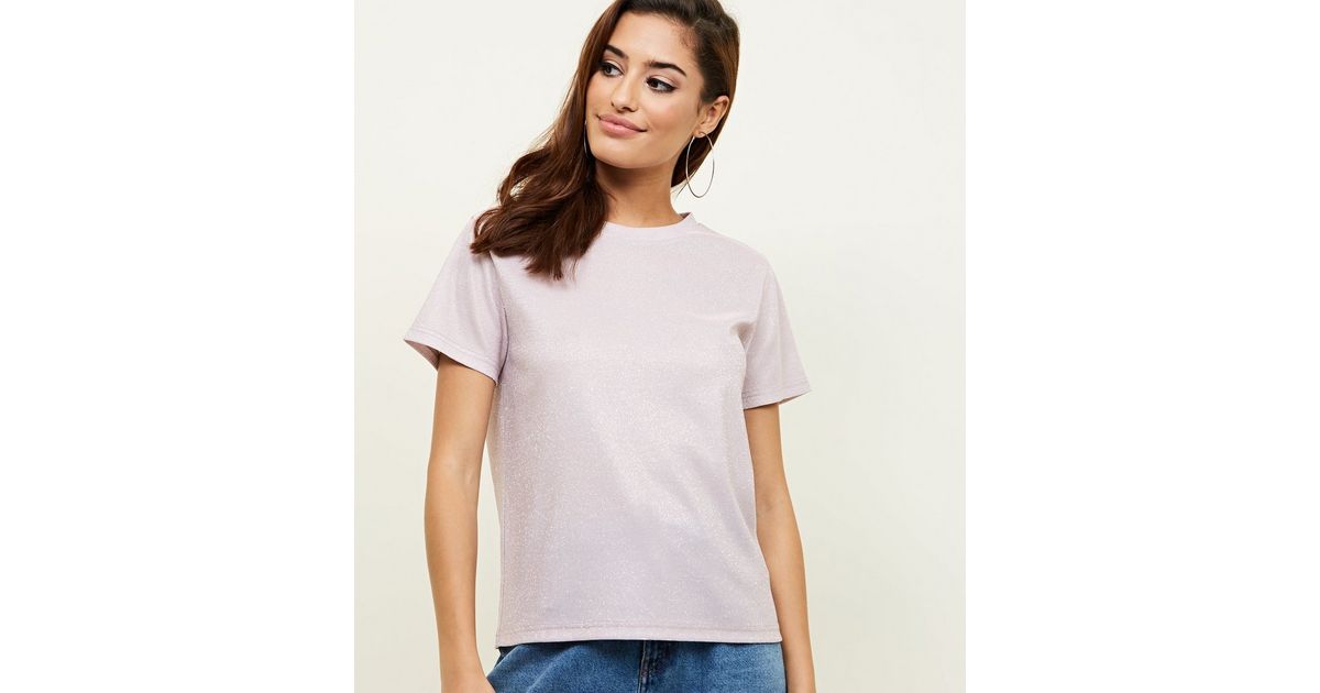 Pink Glitter T-Shirt | New Look