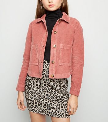 Pink Patch Pocket Corduroy Jacket | New Look