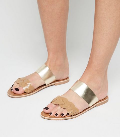 Sandales plates Femme | Mules & sandales en cuir | New Look