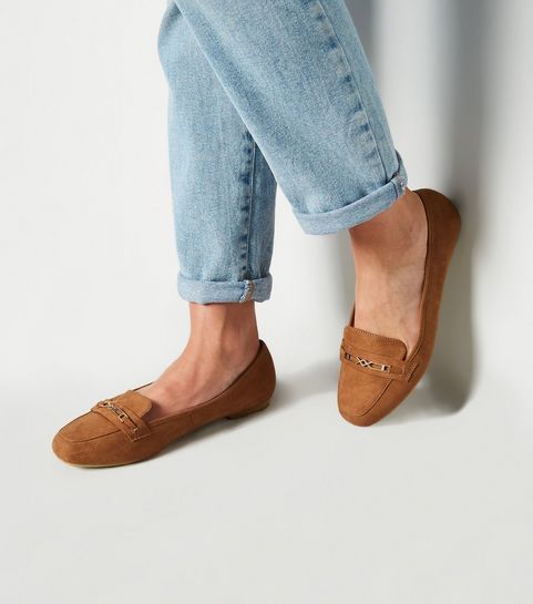 Women's Loafers | Women's Tan & Black Loafers | New look