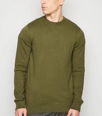 Khaki Crew Neck Jumper | New Look