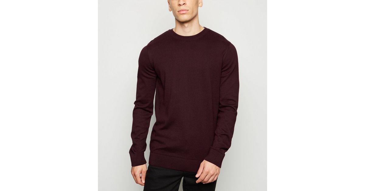 Dark Purple Crew Neck Jumper | New Look