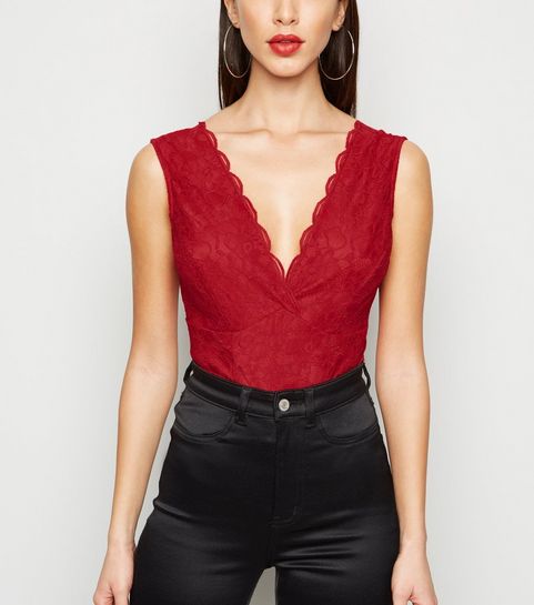Red Bodysuits | Burgundy Bodysuits | New Look