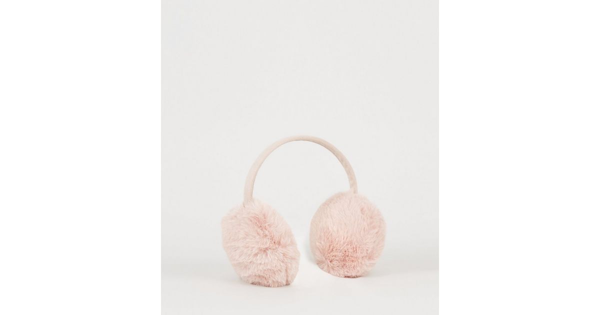 Pink Faux Fur Ear Muffs | New Look