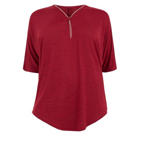 Red Tops | Wine Red, Maroon & Burgundy Tops | New Look