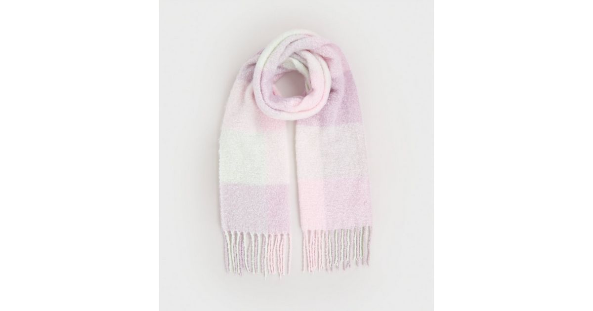 Pink Check Scarf | New Look