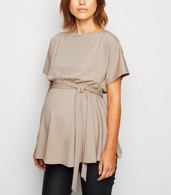Maternity Stone Batwing Top | New Look