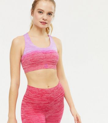 GymPro Pink Ombré Sports Bra | New Look