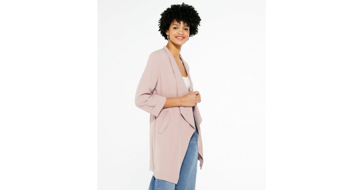 Pale Pink Waterfall Jacket | New Look