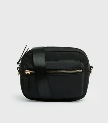 Black Zip Front Cross Body Camera Bag | New Look