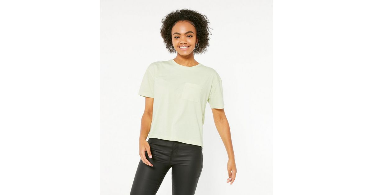 Light Green Boxy T-Shirt | New Look