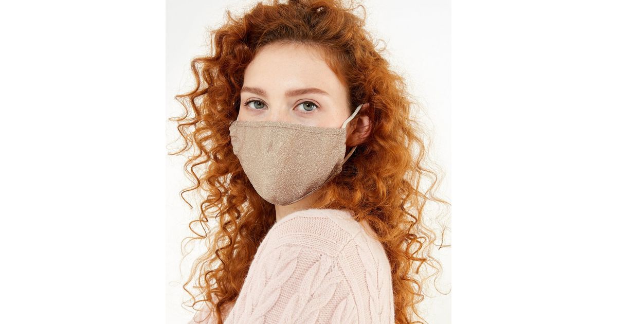 Pink Glitter Reusable Face Covering | New Look