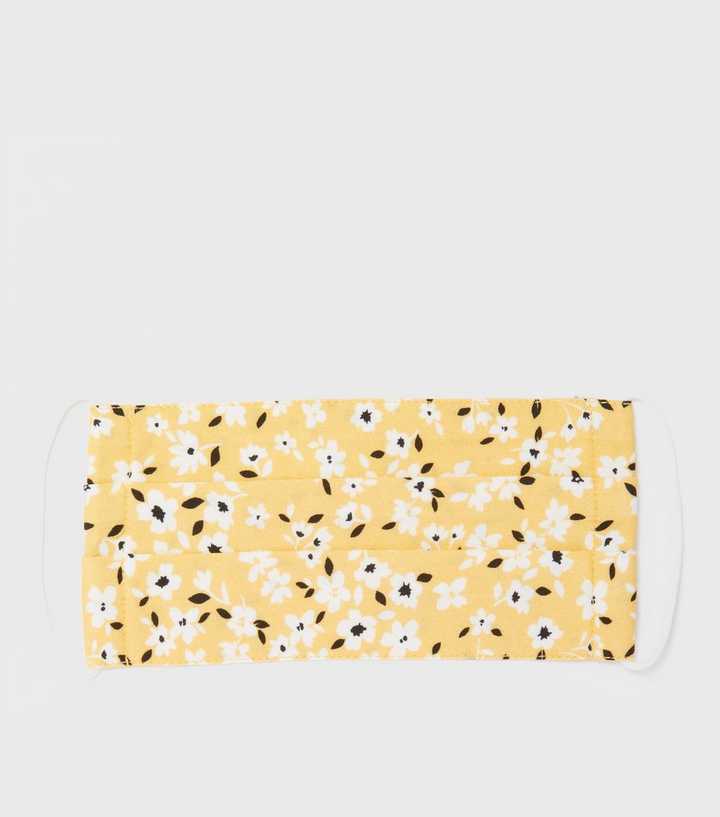 Girls Yellow Ditsy Floral Reusable Face Covering | New Look