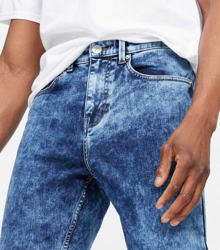 Blue Acid Wash Jeans Men