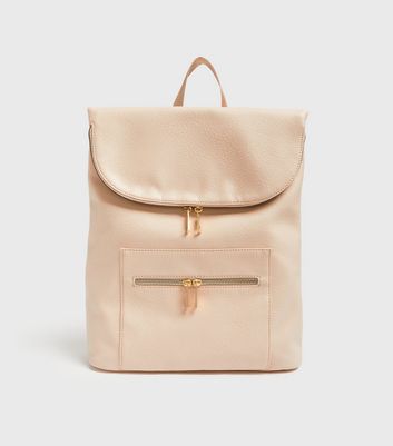 Pink Double Zip Scoop Backpack | New Look