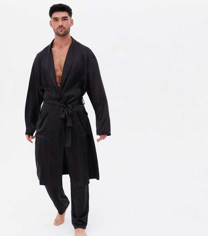 Black Silk Robe Men