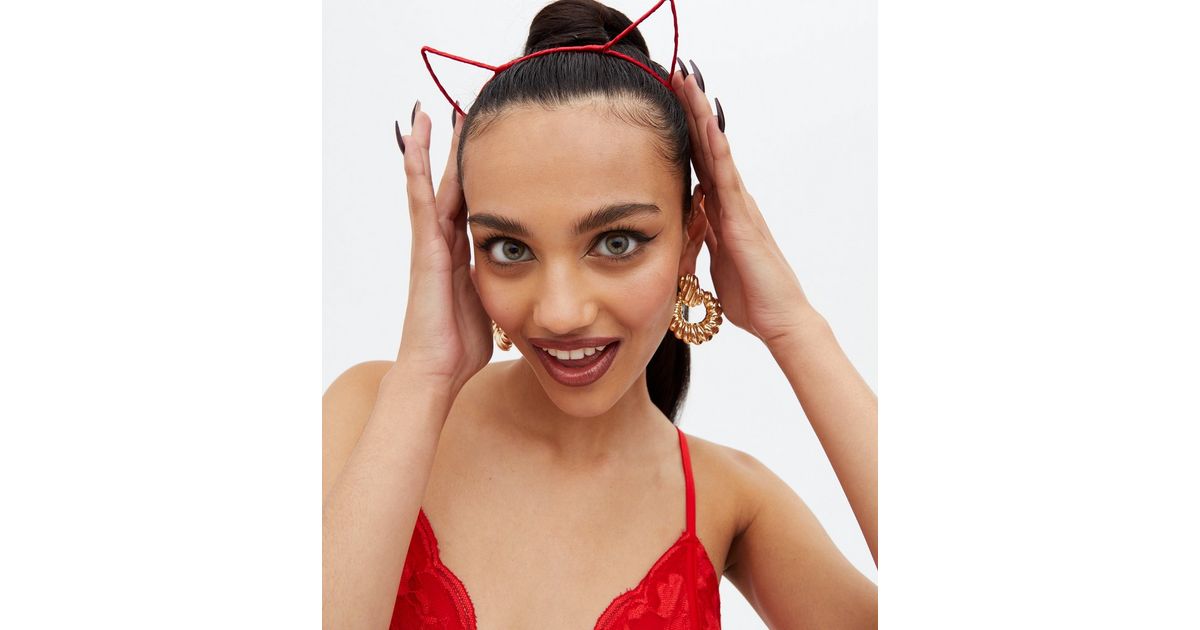 Red Halloween Devil Ear Headband | New Look