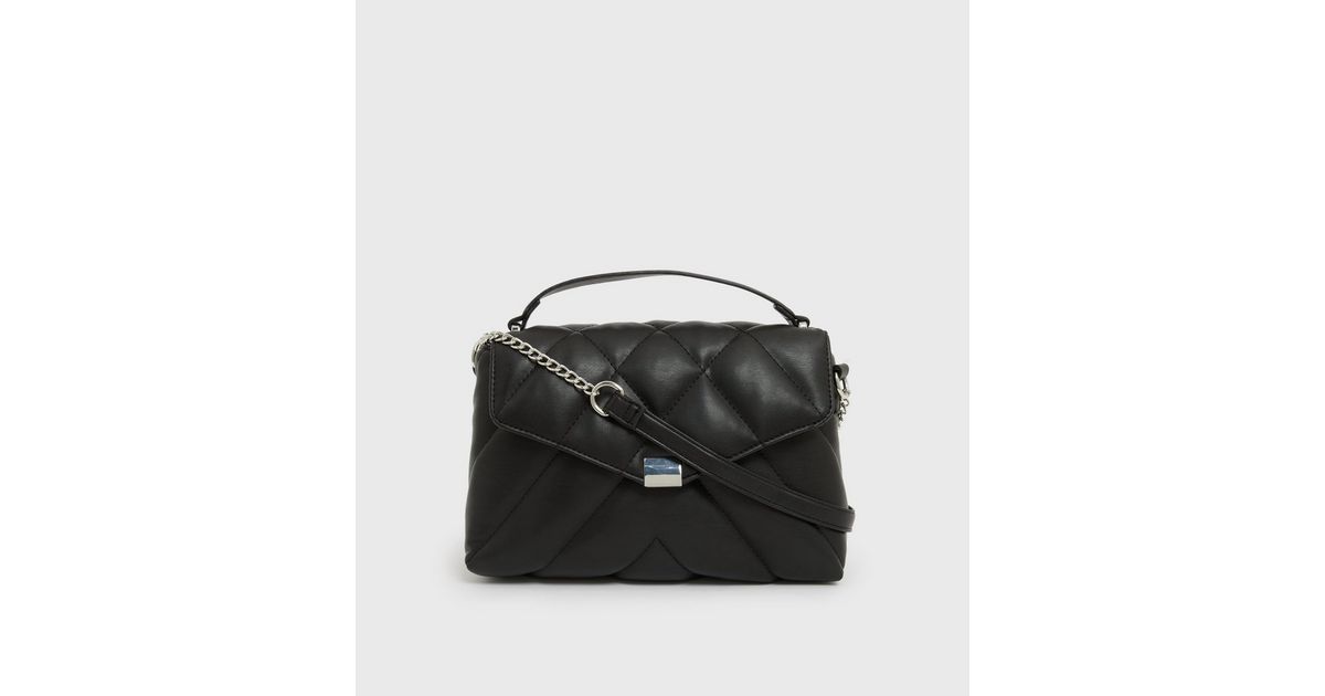 Black Quilted Cross Body Bag | New Look