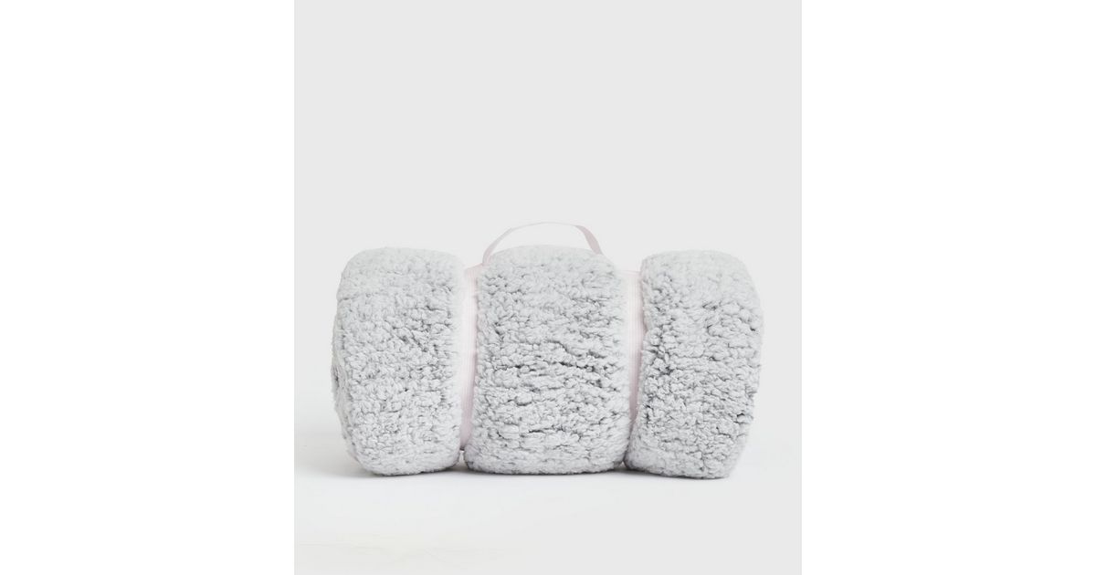 Grey Teddy Throw Blanket | New Look