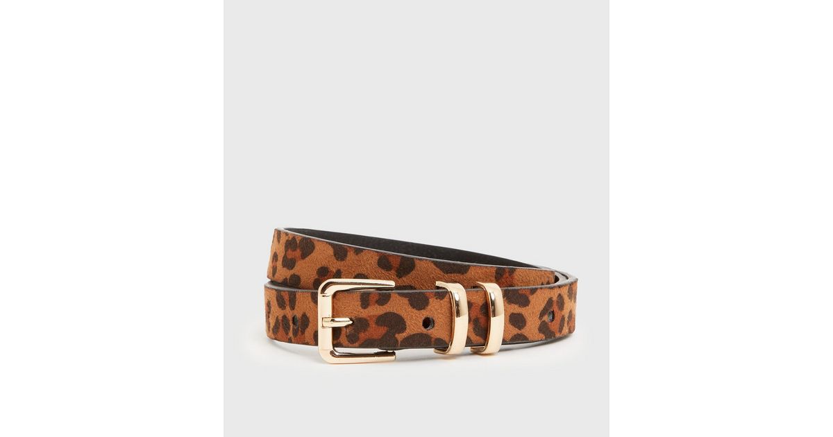 Girls Rust Leopard Print Belt | New Look