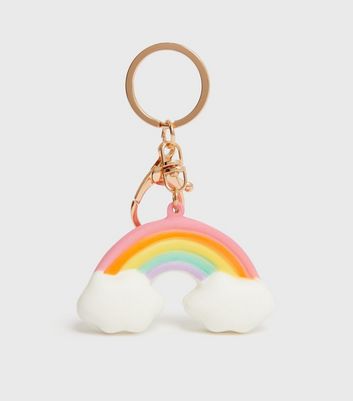 Gold Rainbow Squishy Keyring | New Look