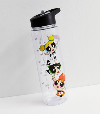 Black The Powerpuff Girls Straw Water Bottle | New Look
