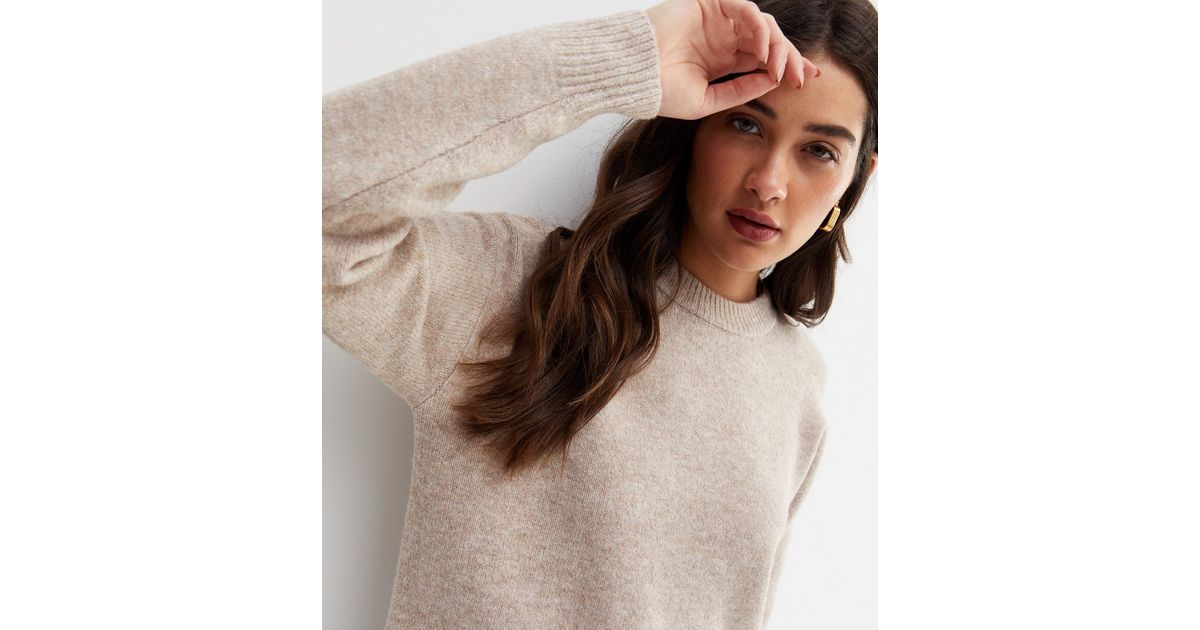Mink Knit Crew Neck Jumper | New Look