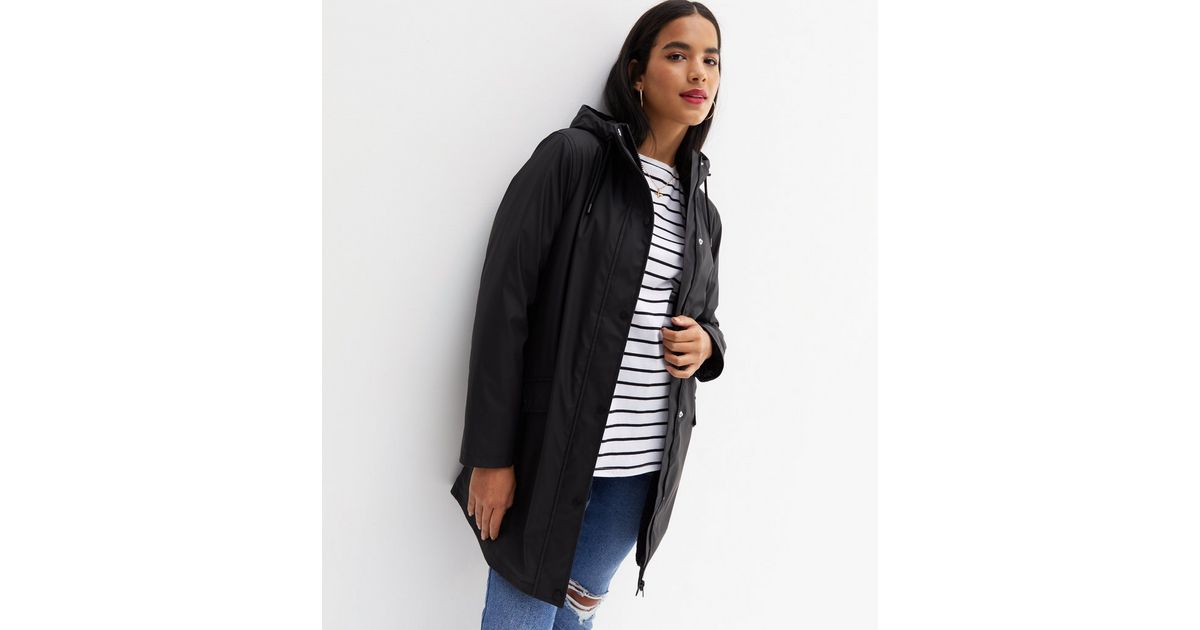 Maternity Black Borg Lined Anorak | New Look