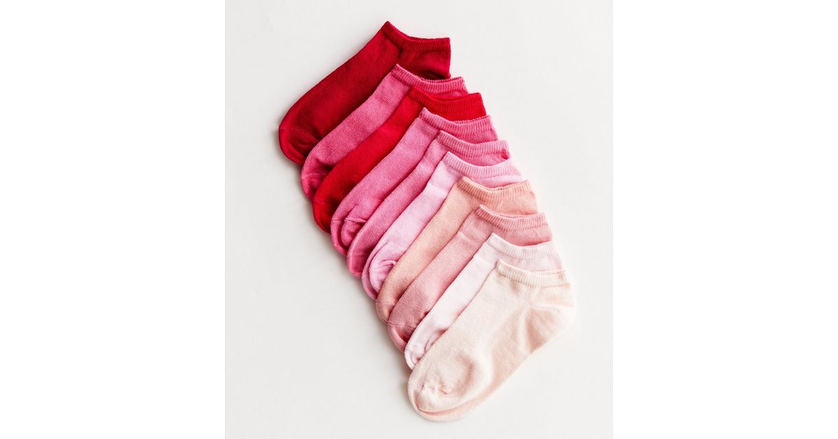 Girls 10 Pack Pink Trainer Socks | New Look