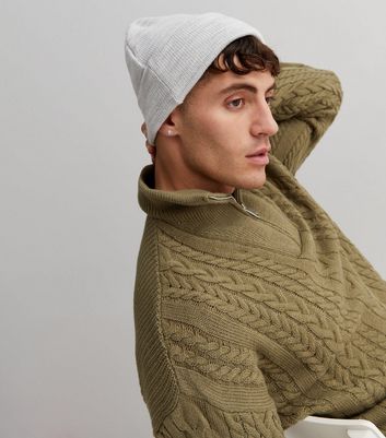 Light Grey Knit Beanie | New Look