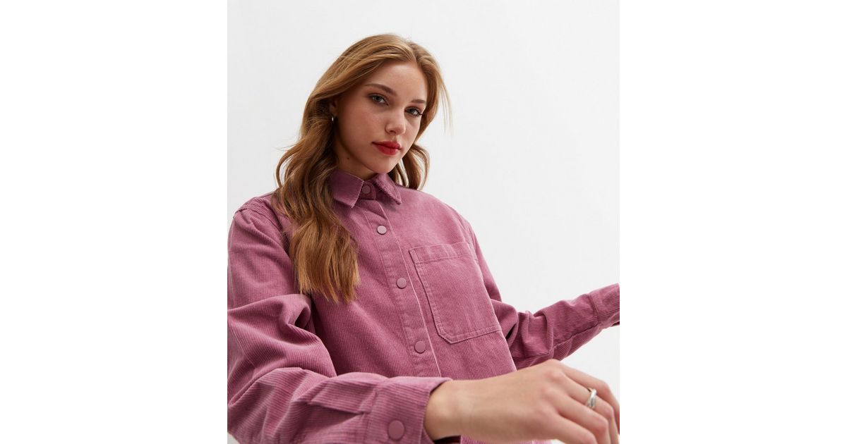 Deep Pink Cord Jacket | New Look