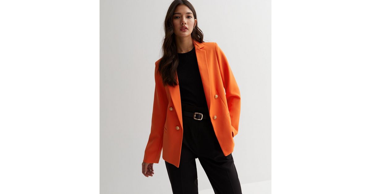 Bright Orange Utility Blazer | New Look