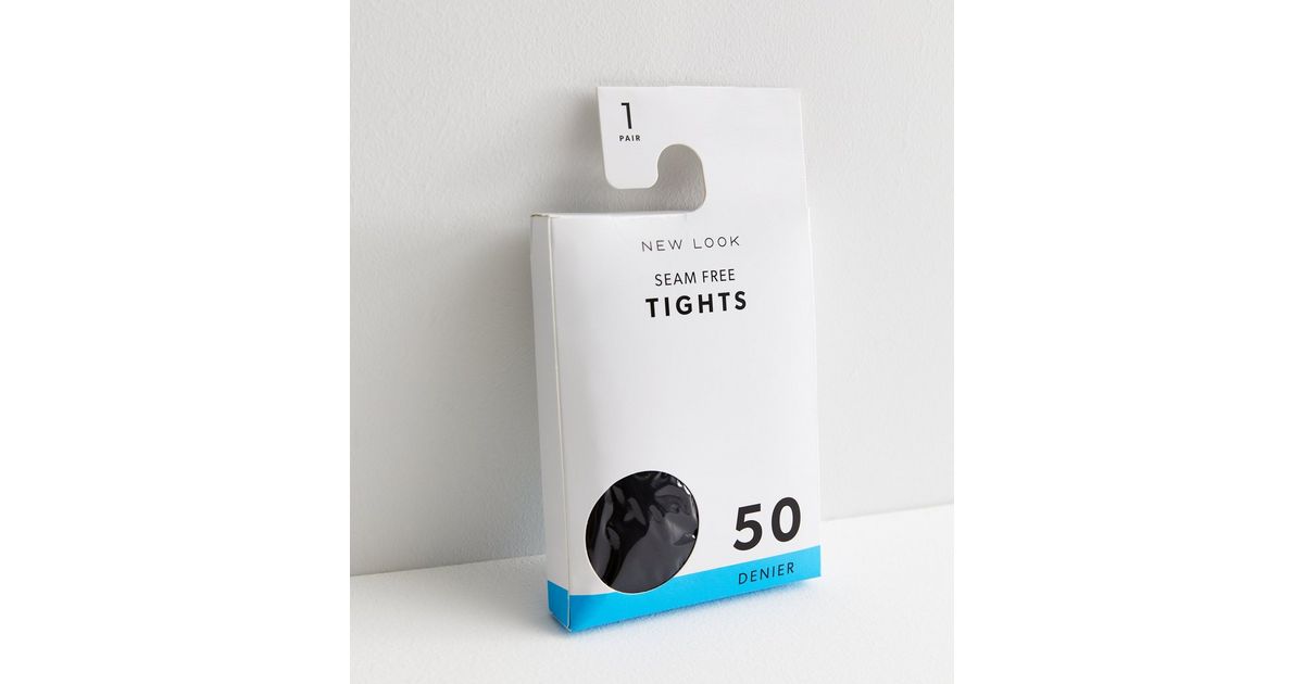 Black 50 Denier Seam Free Tights | New Look