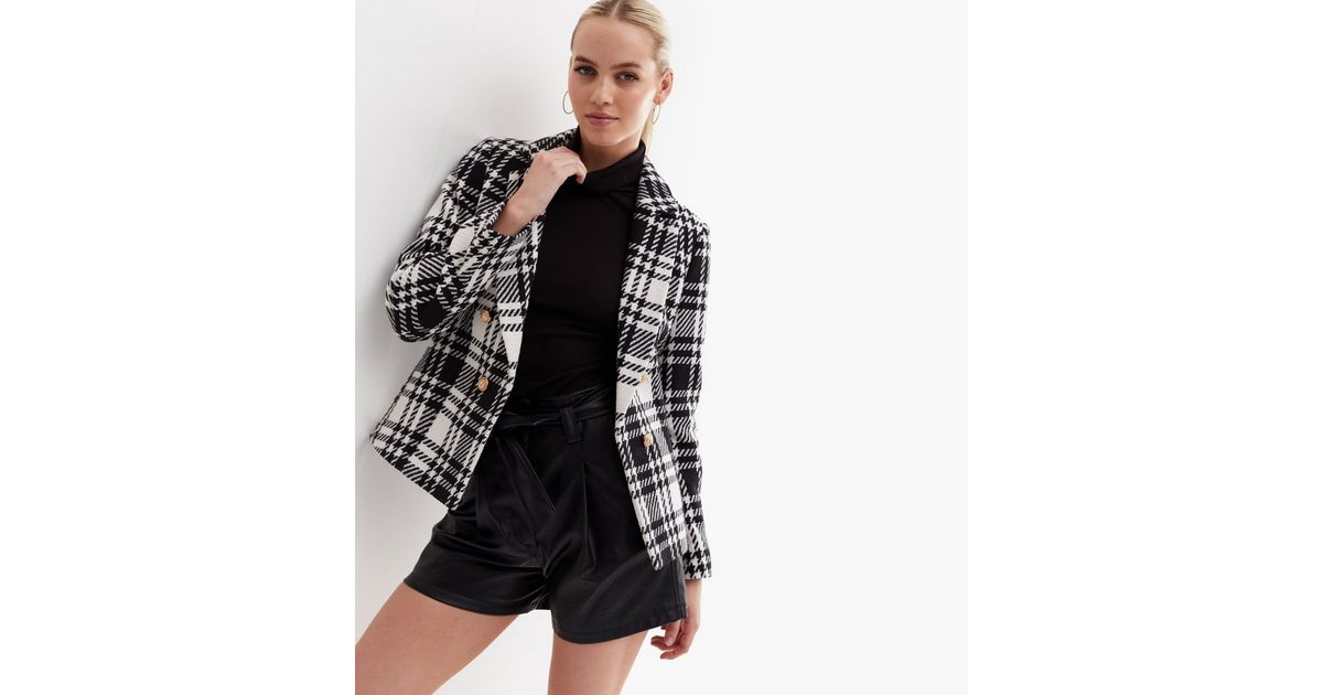 Black Check Utility Blazer | New Look