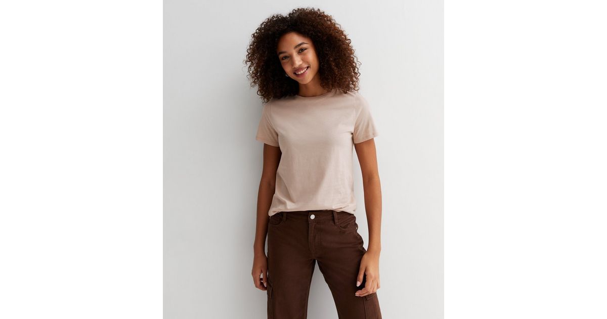 Camel Crew Neck T-Shirt | New Look