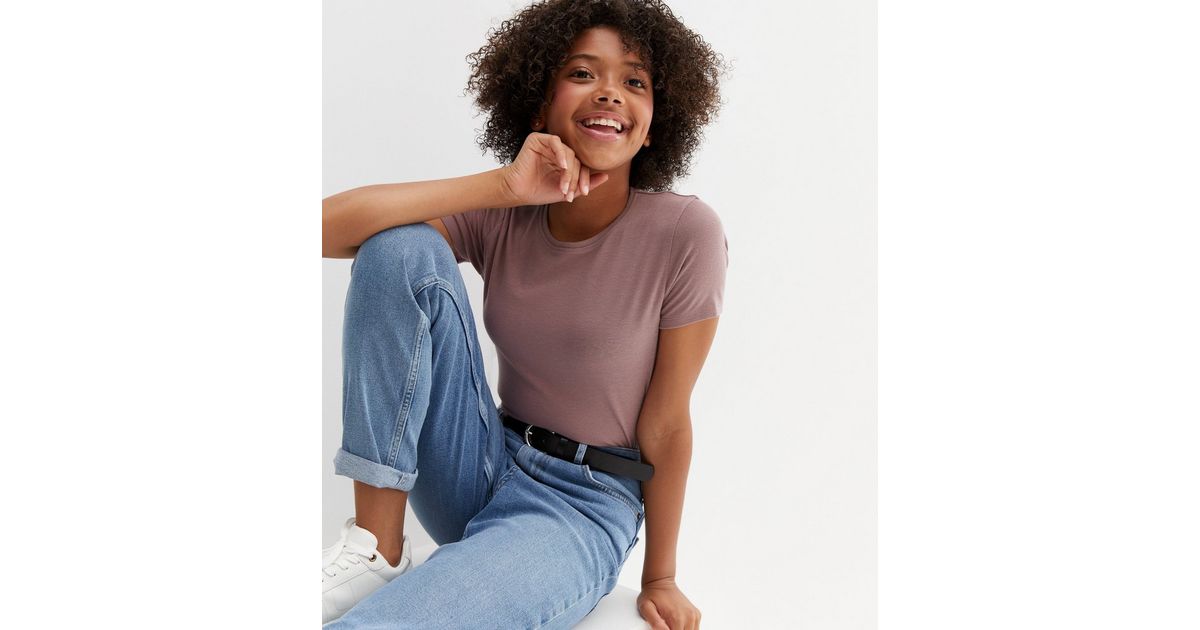 Girls Lilac Hanky Hem T-Shirt | New Look