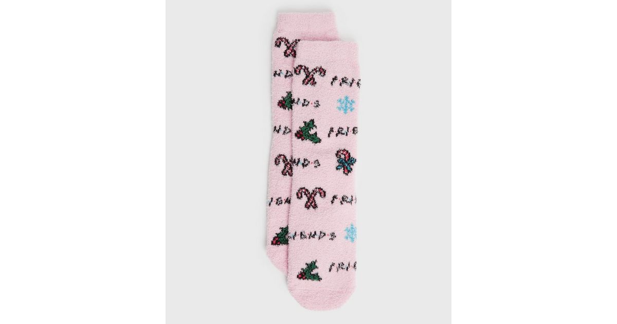 Girls Pink Friends Logo Fluffy Socks | New Look