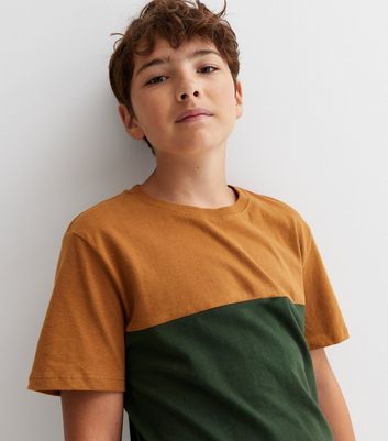 KIDS ONLY Rust Colour Block Crew T-Shirt | New Look