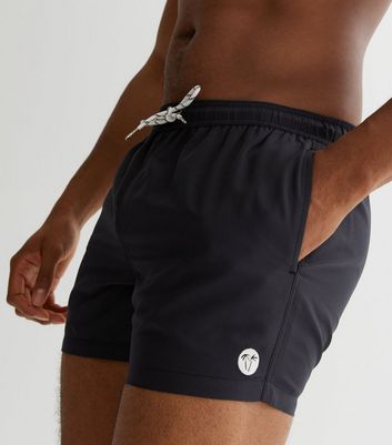 Black Drawstring Swim Shorts | New Look