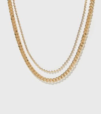 Gold Diamanté Chain Layered Necklace | New Look