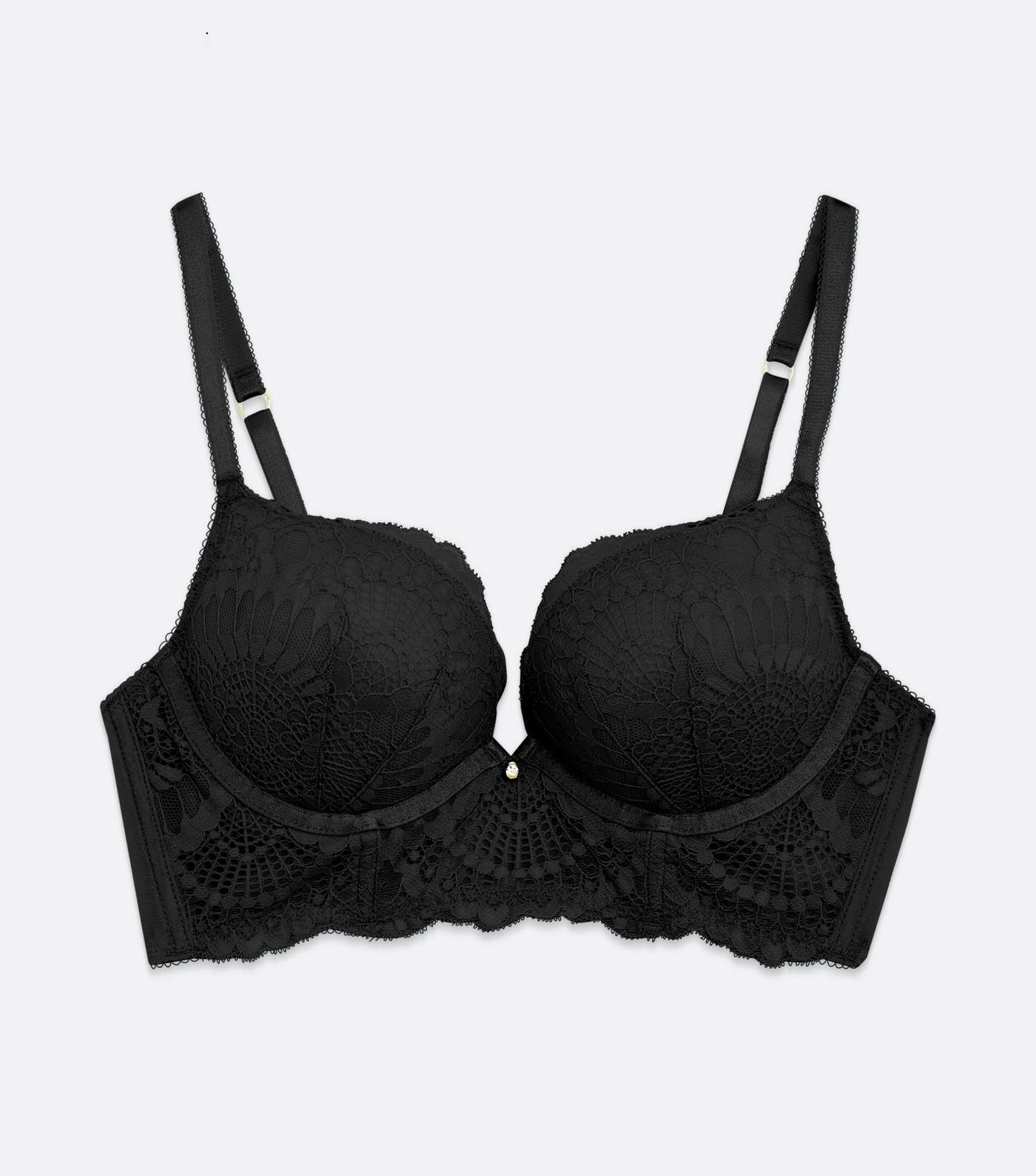 Black Lace Push Up Bra New Look