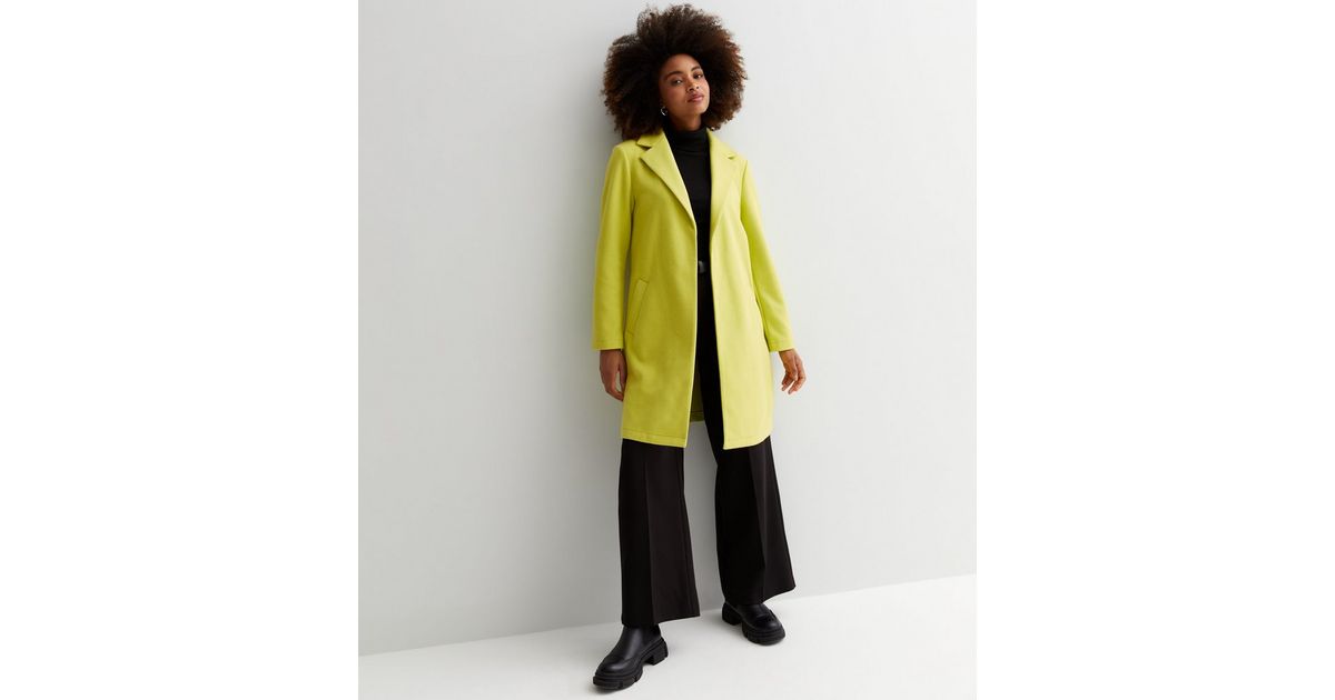 Yellow Unlined Long Formal Coat | New Look