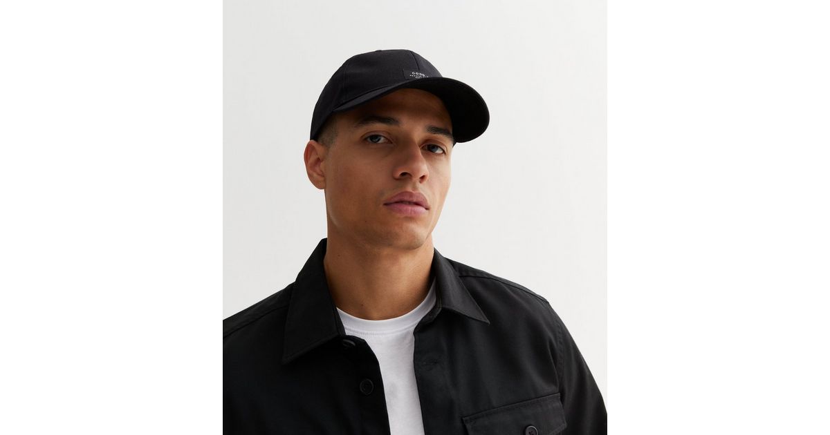 Black Logo Label Cap | New Look