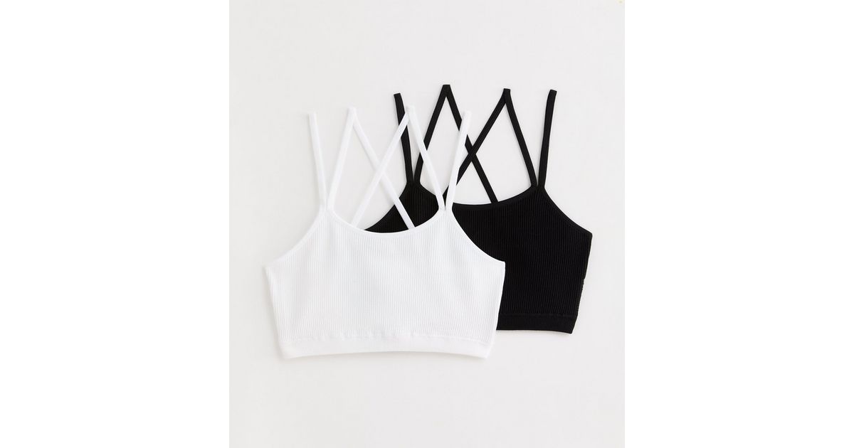 Girls 2 Pack of Ribbed Seamless Crop Tops | New Look