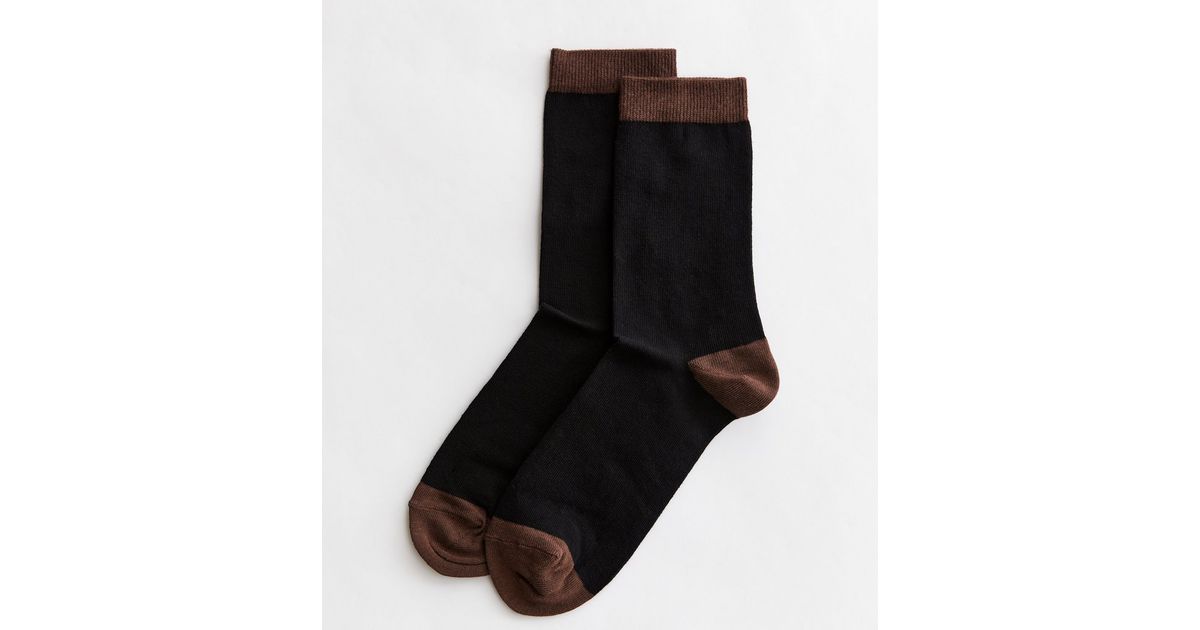 Rust Colour Block Socks | New Look