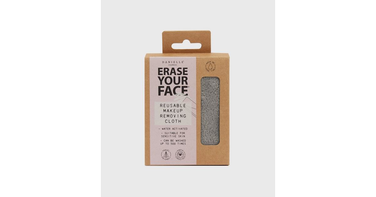 Dark Grey Erase Your Face Reusable Cloth | New Look